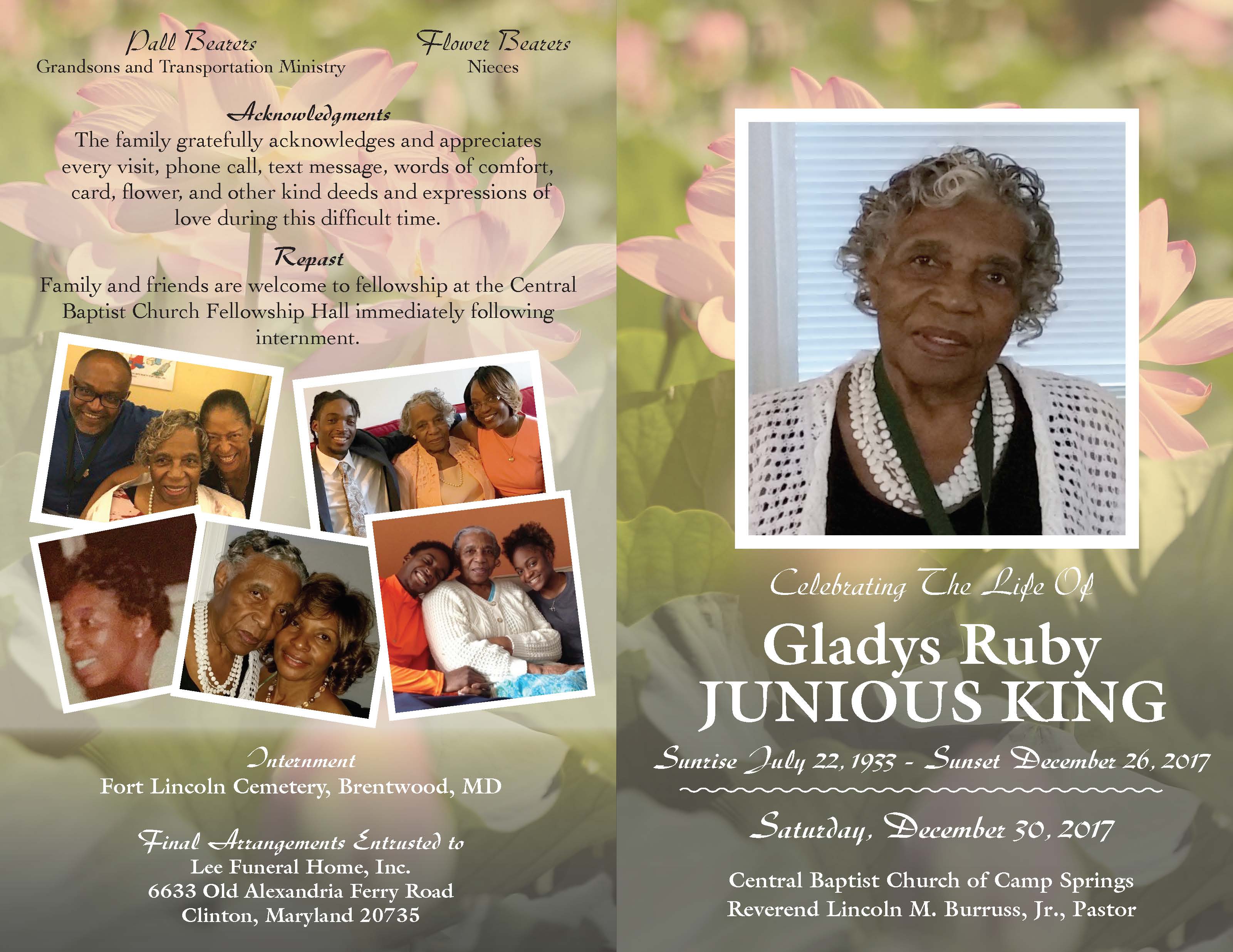 Funeral Programs – GE Design & Photography Studio